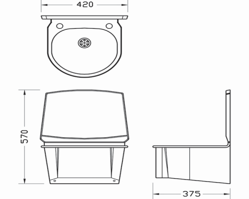 MECHLINE Basix Hand-Wash Basin WS6-KVS | Medical Refrigeration